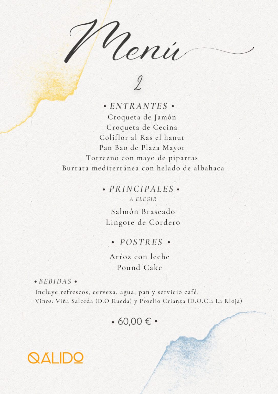 Menus de grupos - Qalido